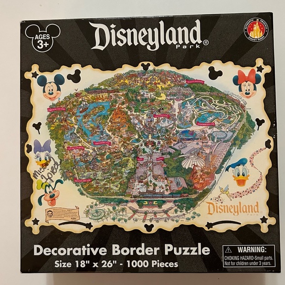 Disney | Games | Disneyland Park Map Puzzle 00 Piece Cut Out Shape ...